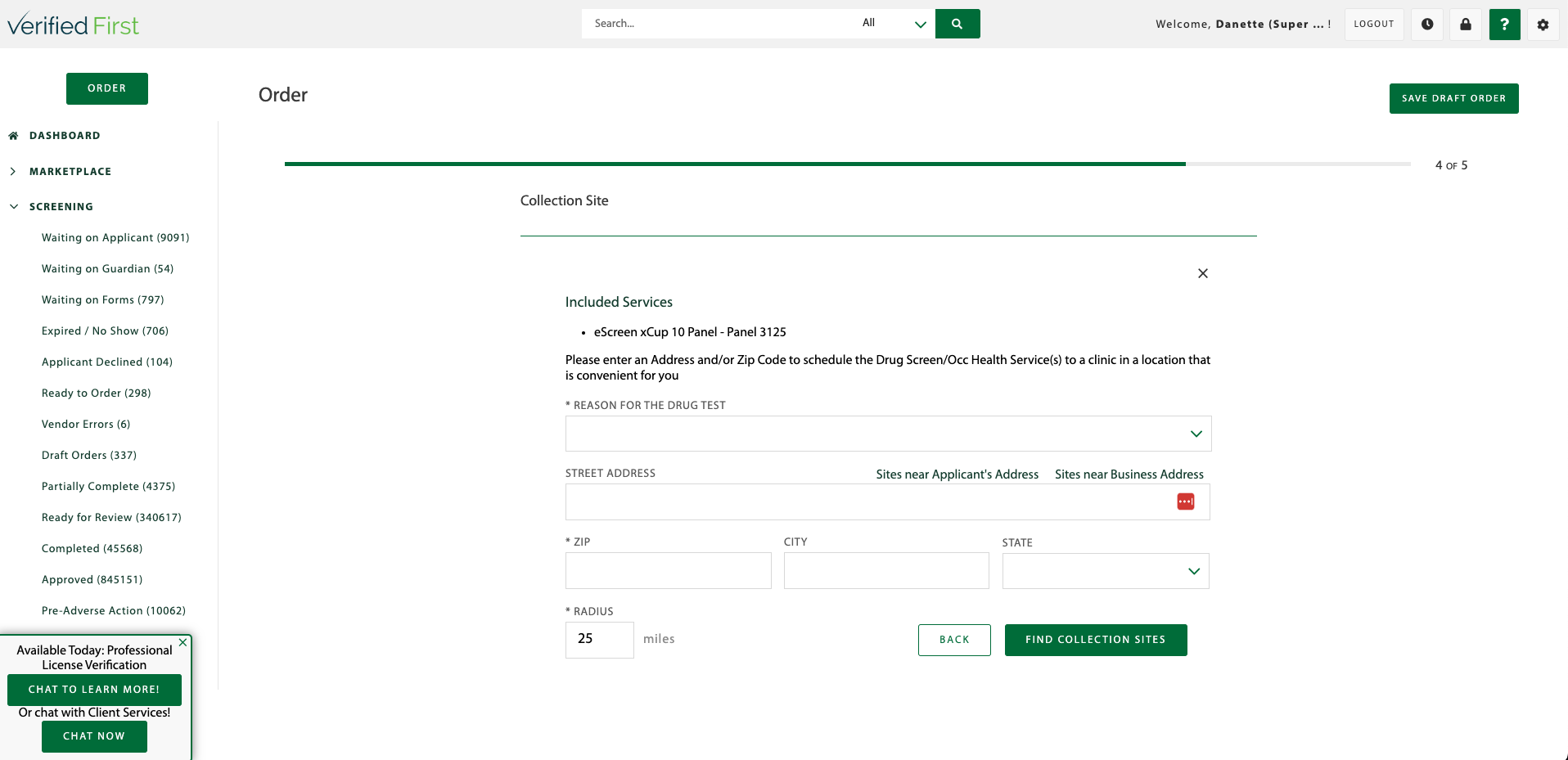 eScreen Ordering Process – Client Resource Center
