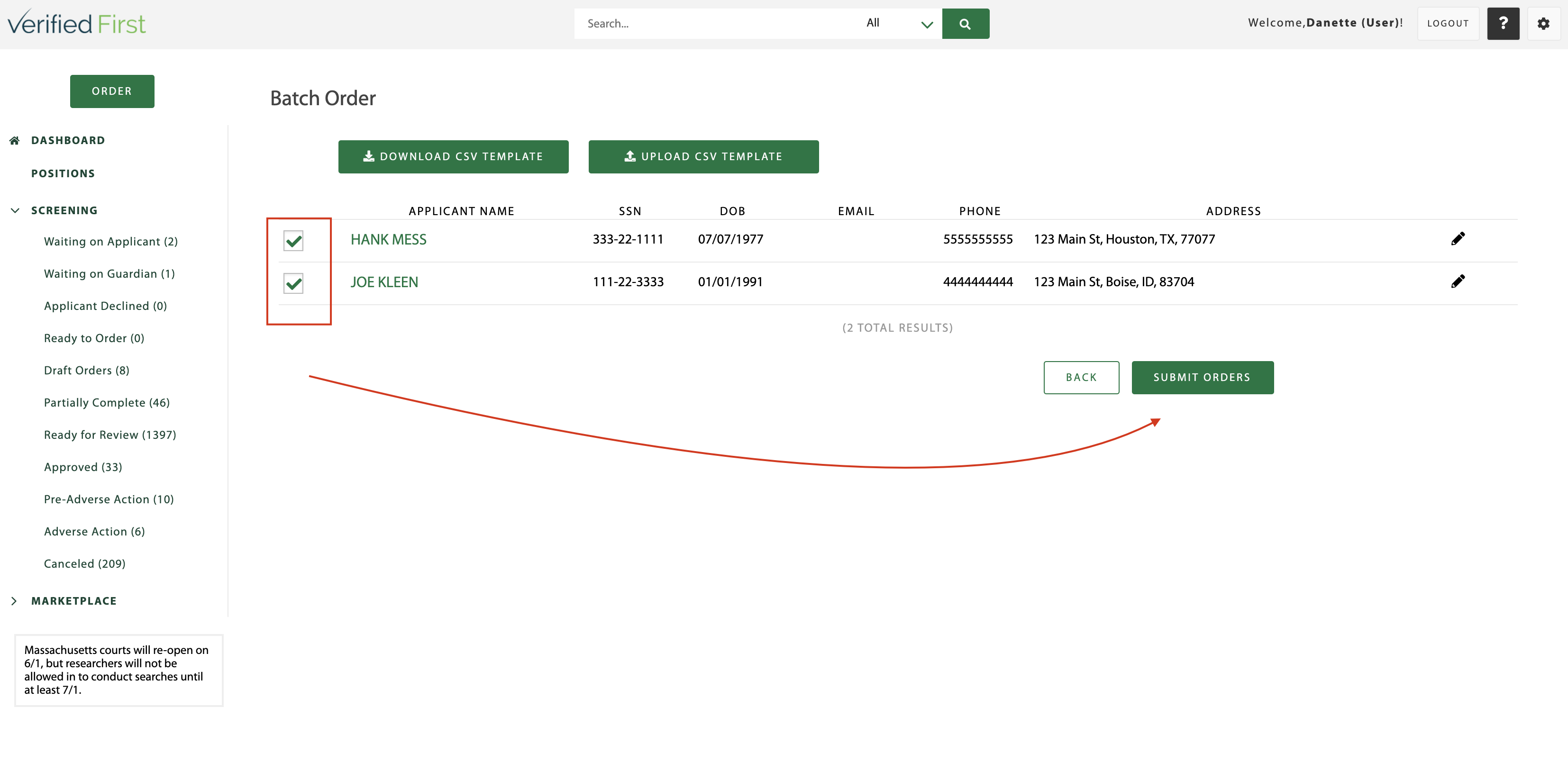 Placing a Batch Order via Direct Order – Client Resource Center