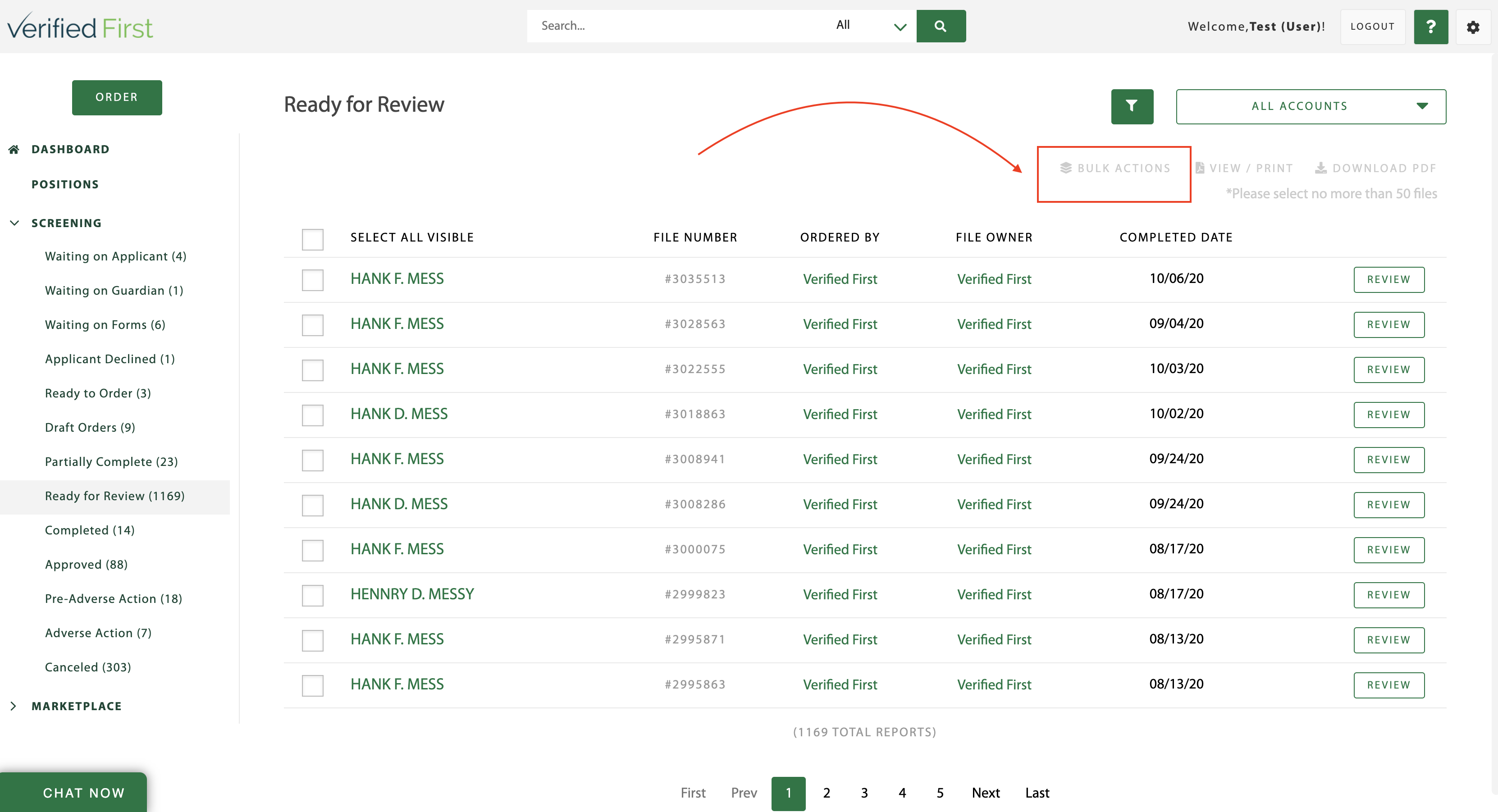 Bulk Actions Functionality Client Resource Center 0941